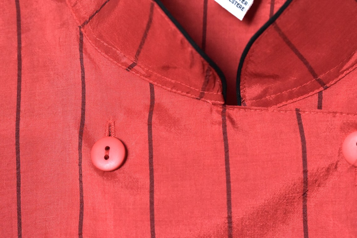 Vintage 80's Red Striped Shirt/ Asymmetric-front Top/ - Etsy
