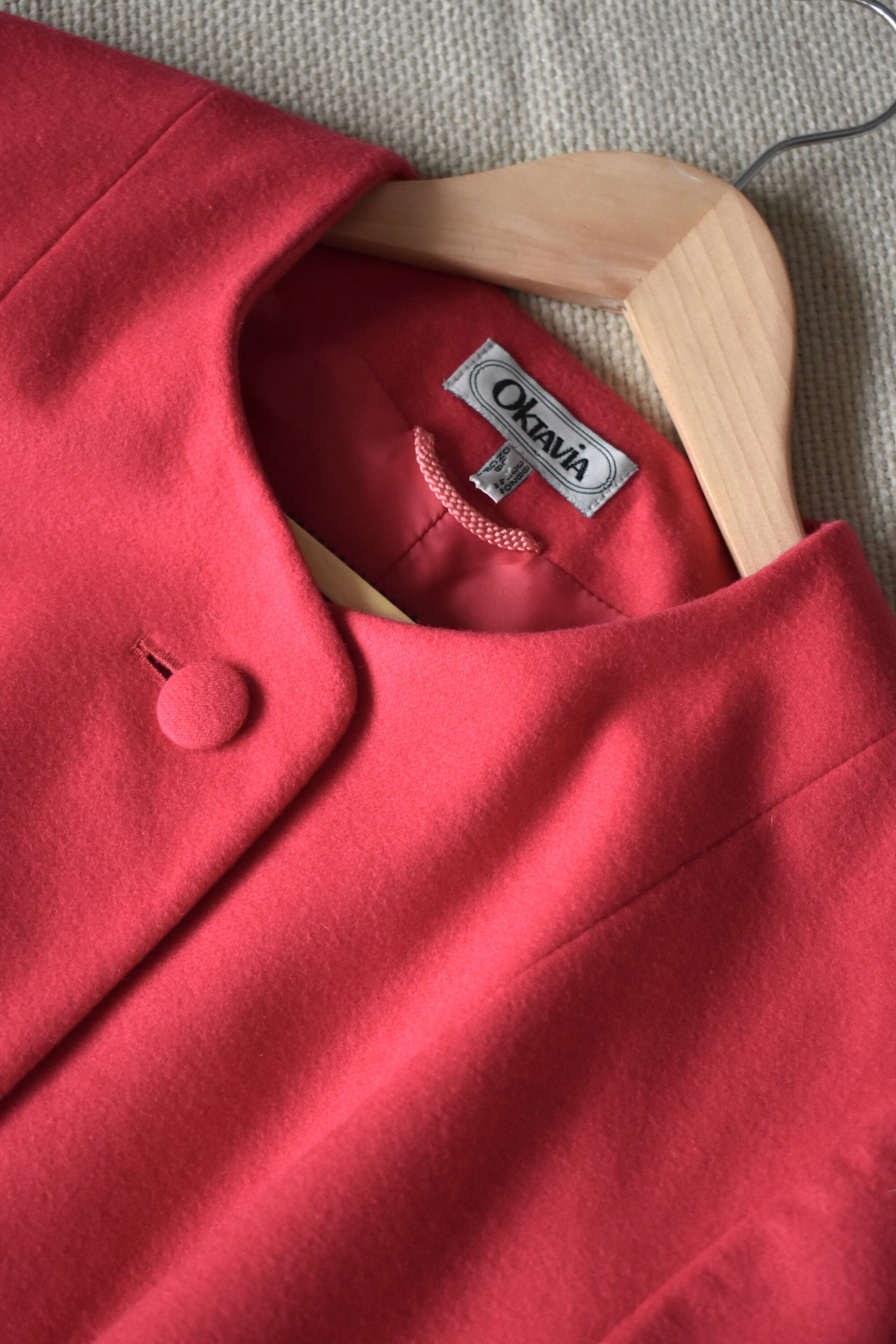 Vintage 90's Cashmere Pink Blazer With Lining/ Wool-blend Fitted Jacket ...