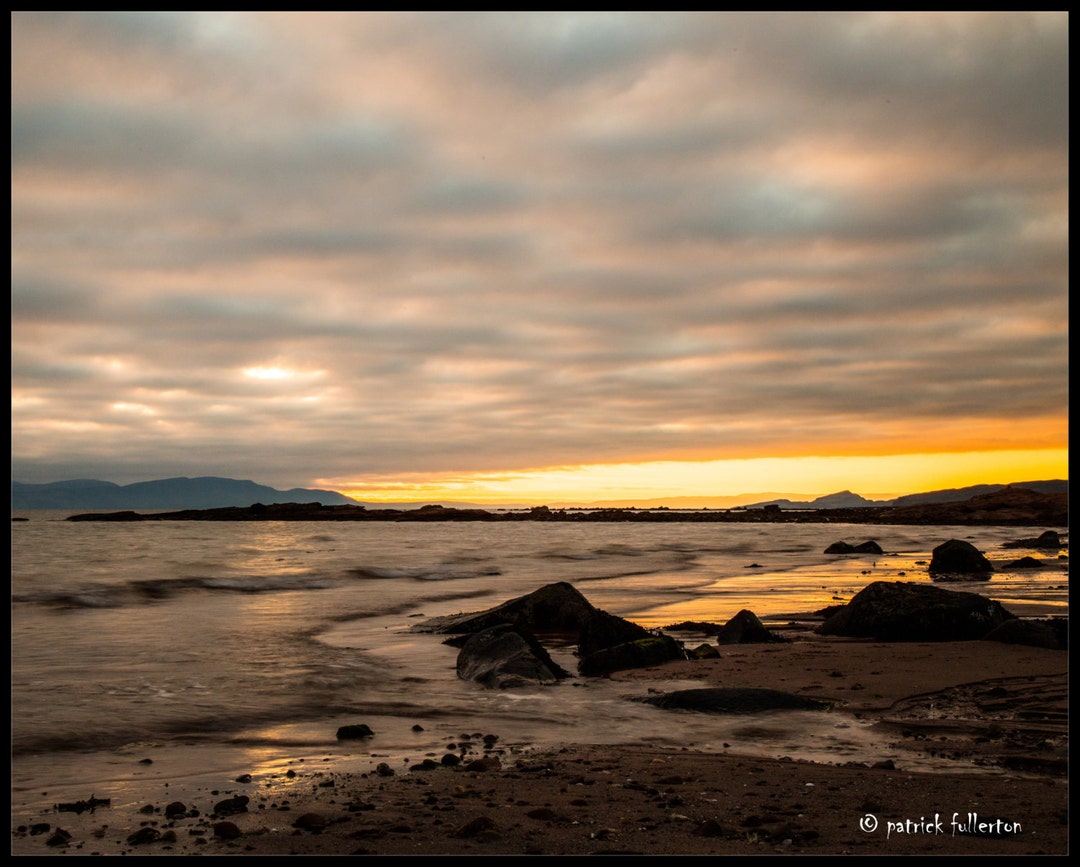 Ayrshire Coast , Seamill Beach Sunset south West Scotland .fine Art ...