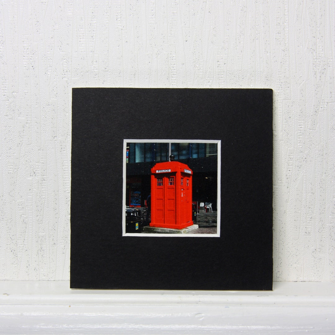 Glasgow City Centre Red Police Box Small Mounted Print - Etsy