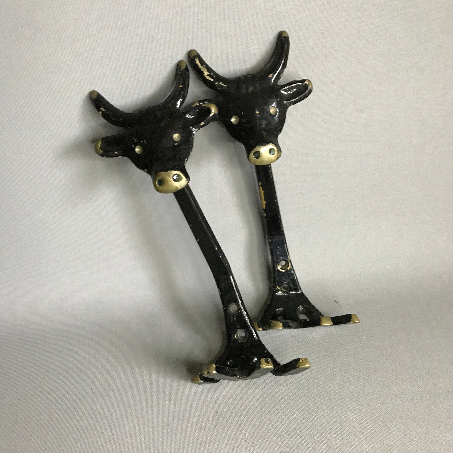 Brass Coat Hooks / Wall Hook / Cow - Etsy