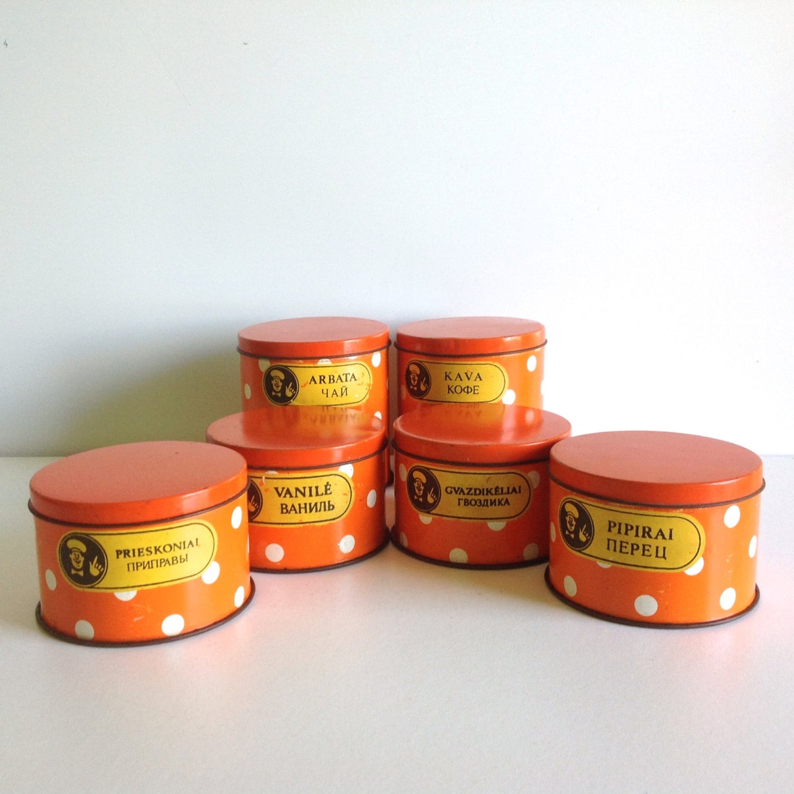 Retro Tins / Vintage Canisters / Soviet Tins / USSR - Etsy
