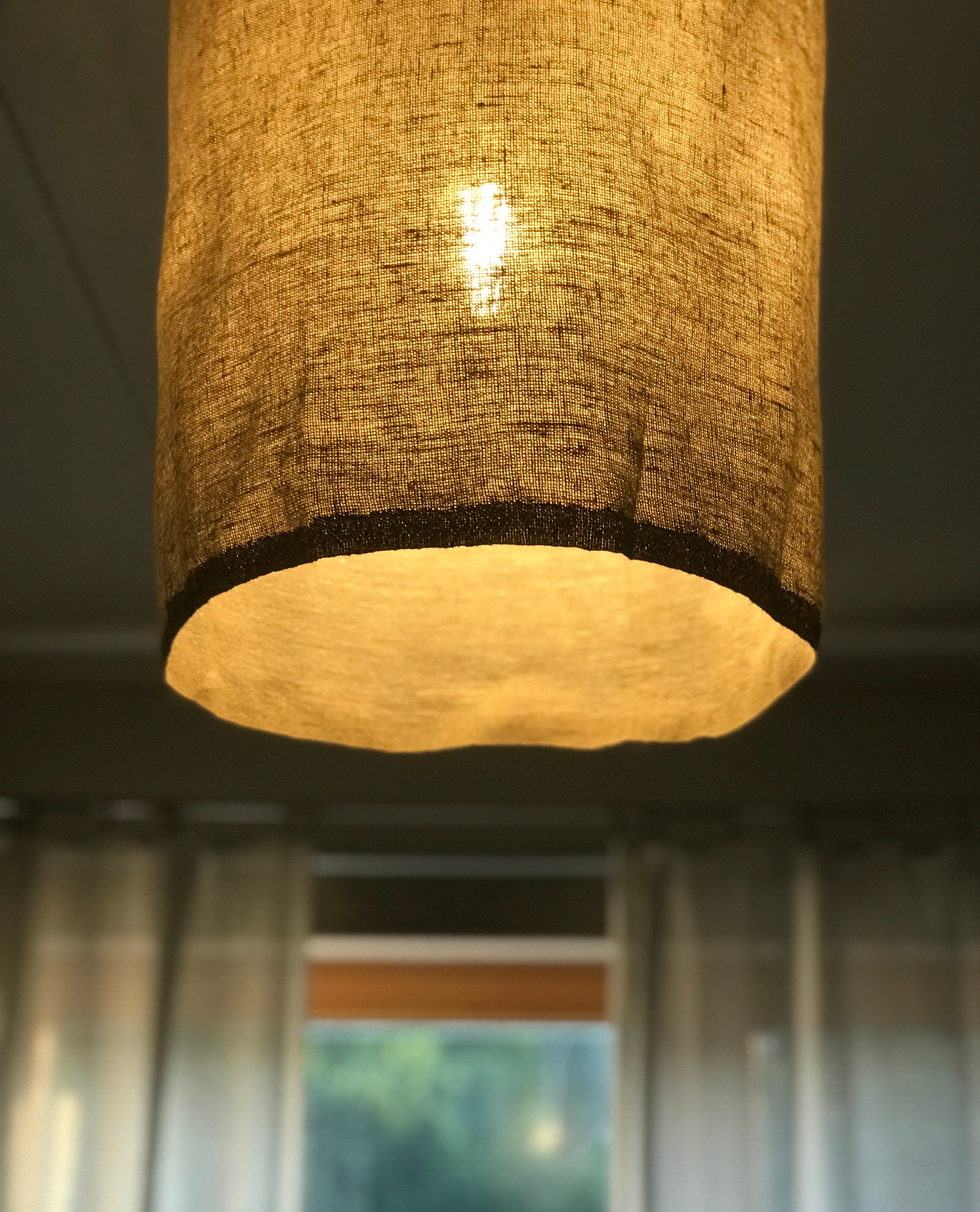 Linen Lamp Shade / Pendant Light / Lantern Lamp Shade | Etsy
