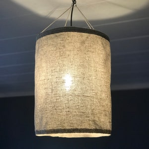 Linen Lamp Shade / Pendant Light / Lantern Lamp Shade - Etsy