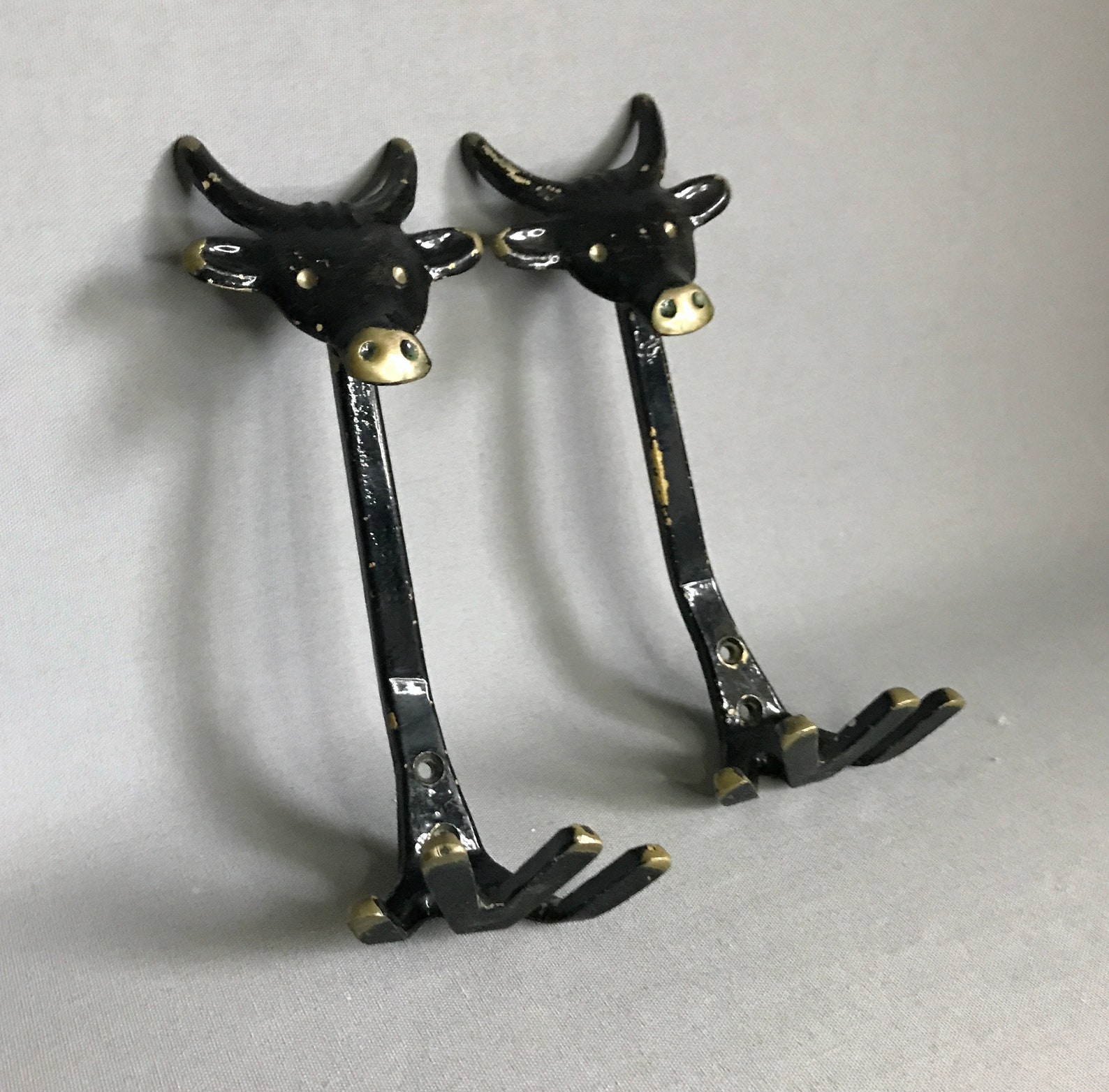 Brass Coat Hooks / Wall Hook / Cow - Etsy