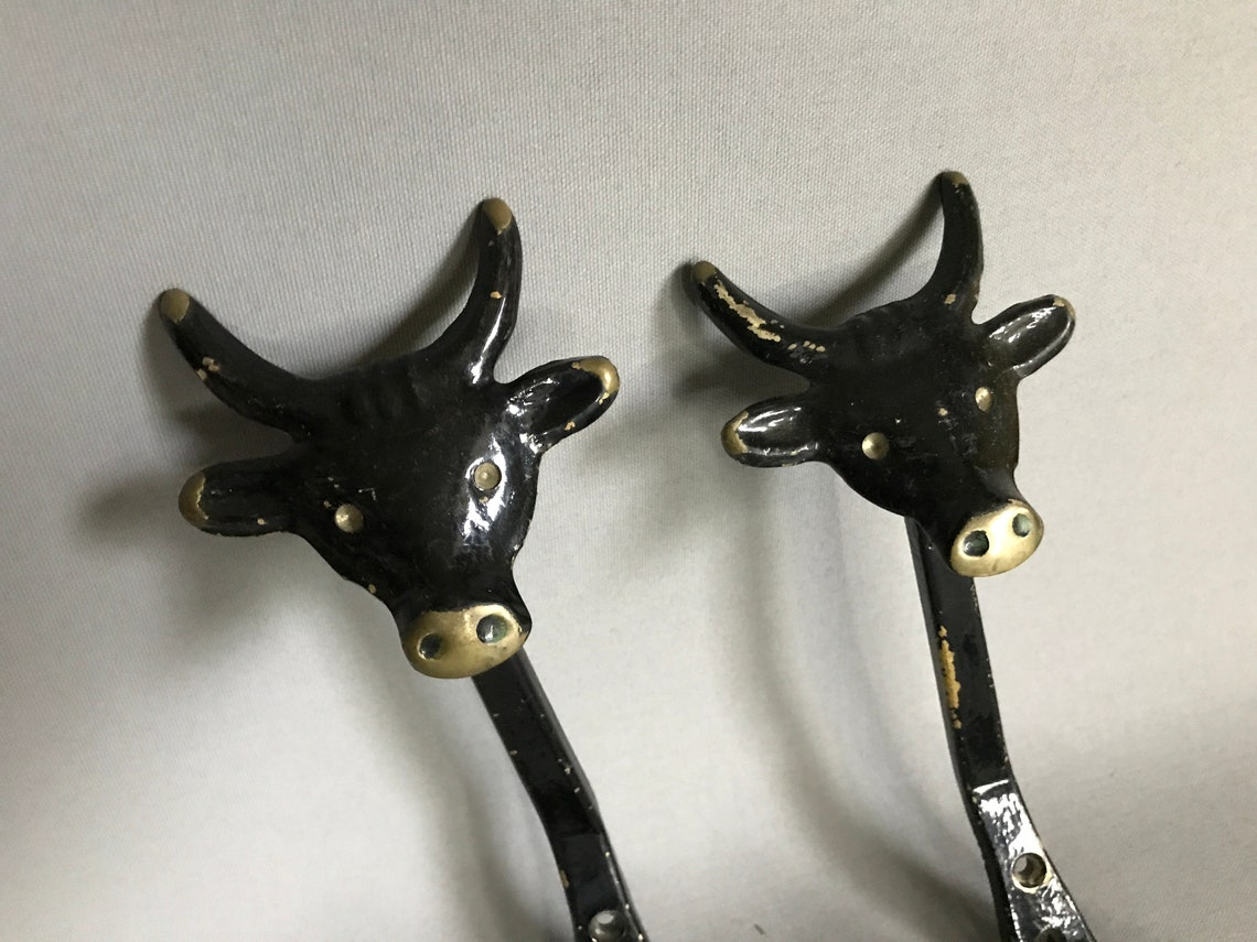 Brass Coat Hooks / Wall Hook / Cow - Etsy