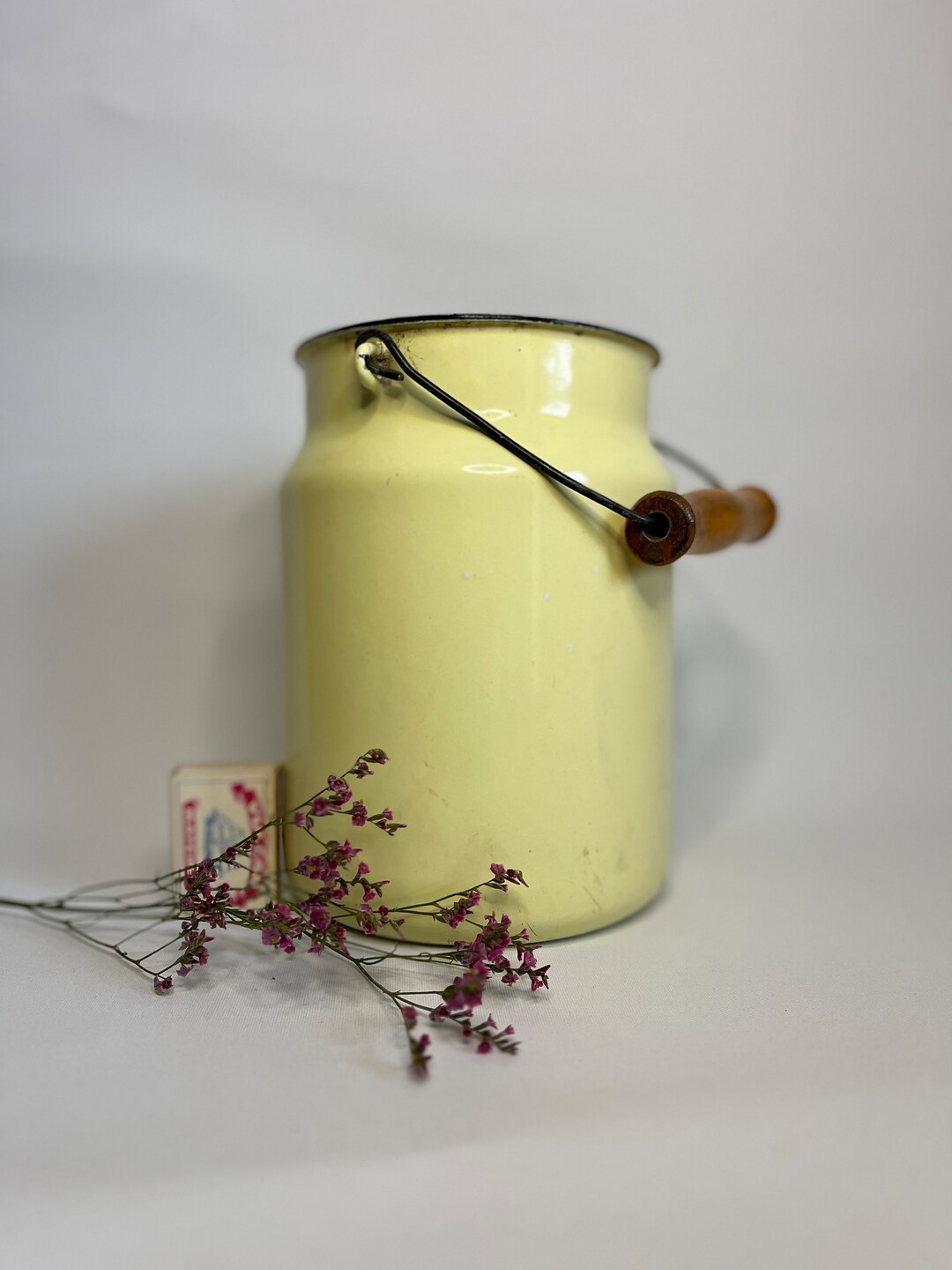 Enamel Pail / Milk Pail / Yellow - Etsy