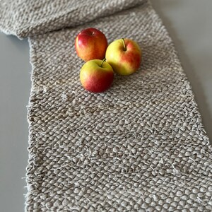 Woven Linen Runner / Rustic Table Runner / Handwoven Recycled - Etsy