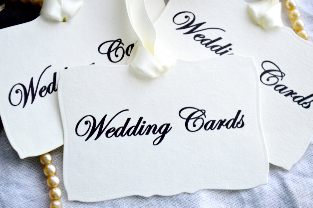 Set of 3 WEDDING Cards-sign-tag-label-postbox-parchment Paper - Etsy