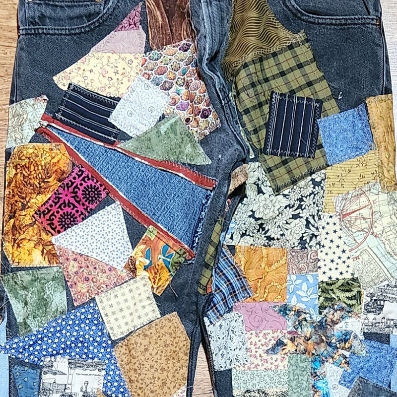 Patchwork Jeans - Etsy