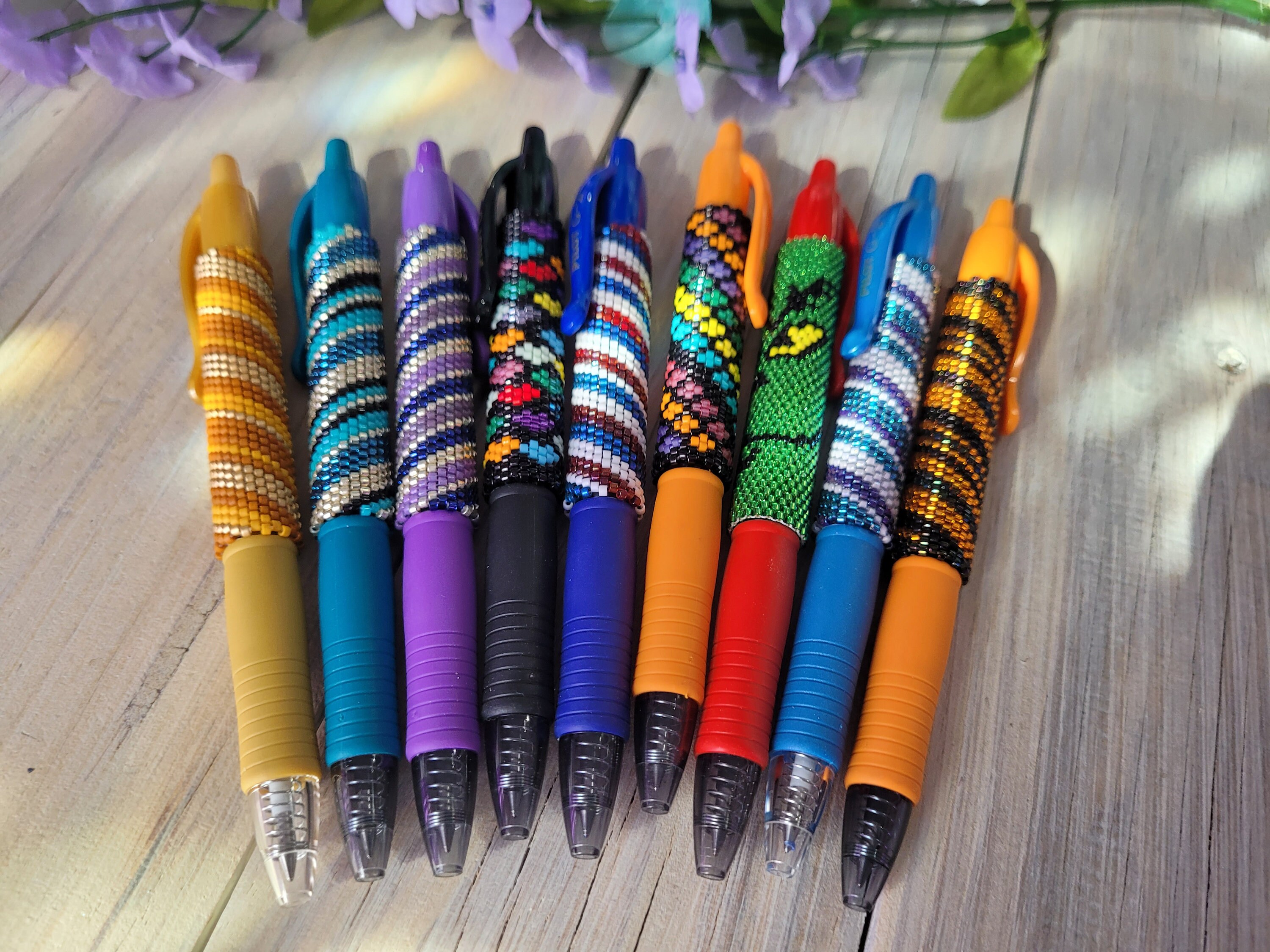 Custom Peyote Beaded G2 Pilot Gel Pens - Etsy