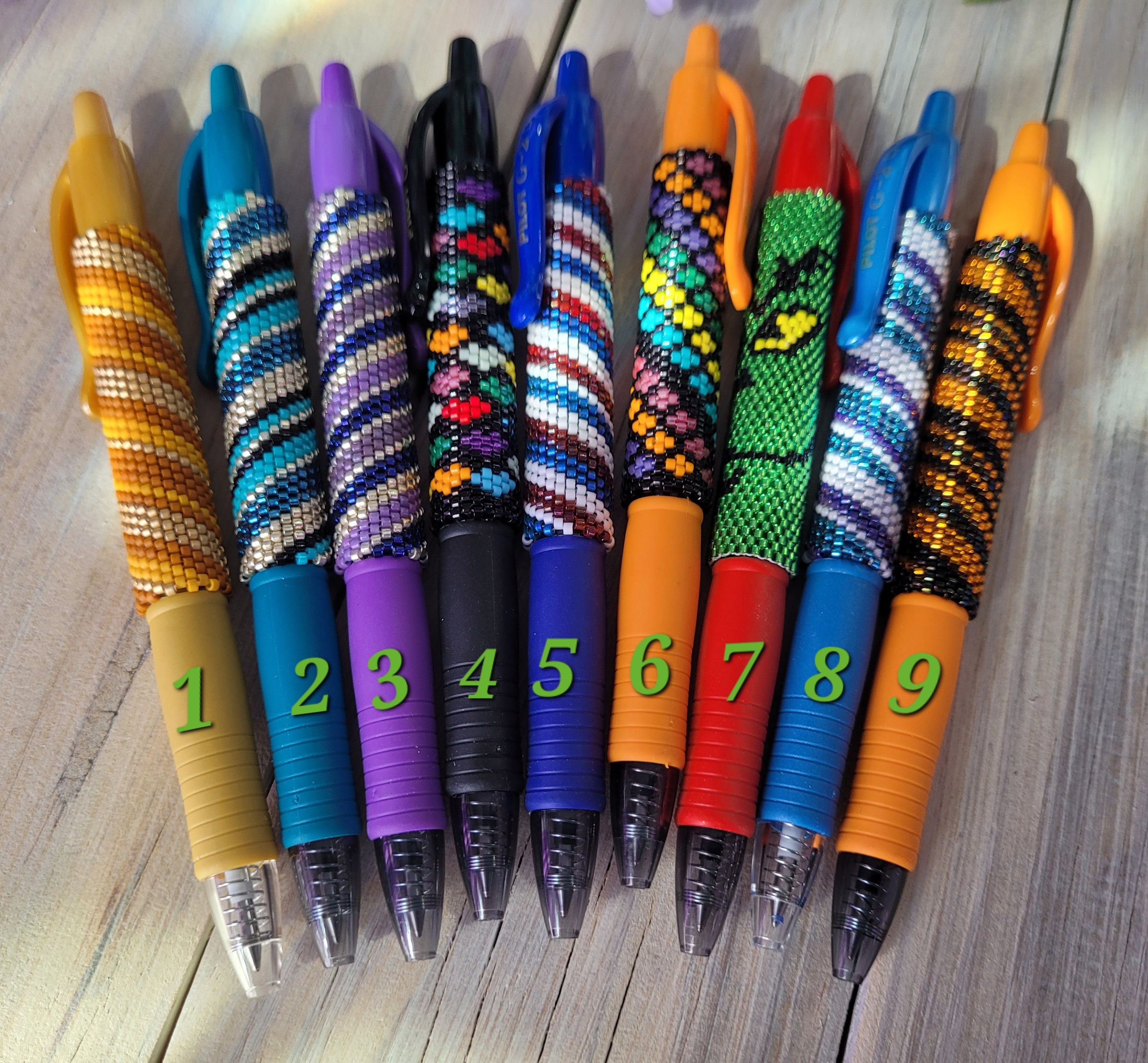 Custom Peyote Beaded G2 Pilot Gel Pens - Etsy