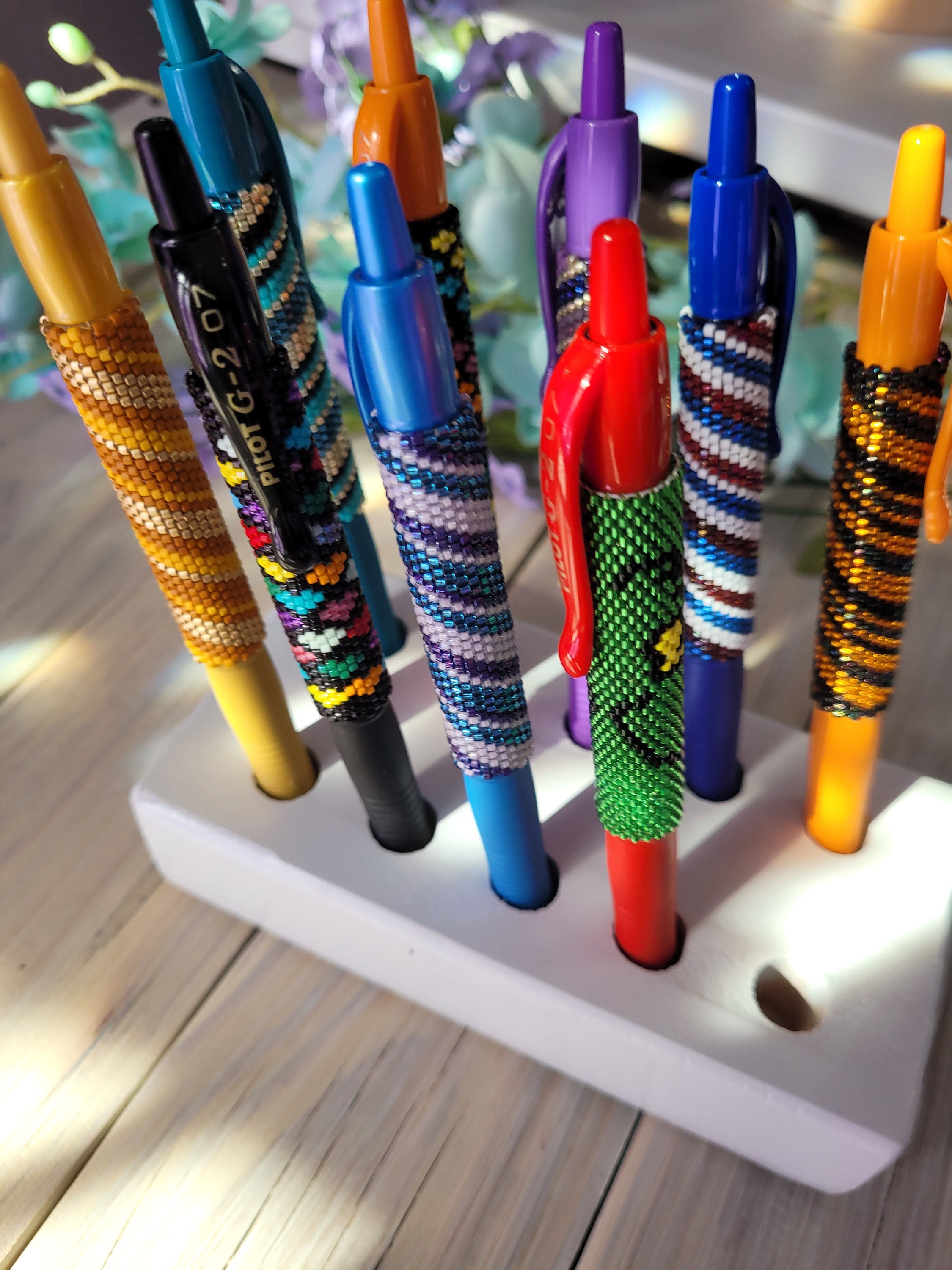 Custom Peyote Beaded G2 Pilot Gel Pens - Etsy