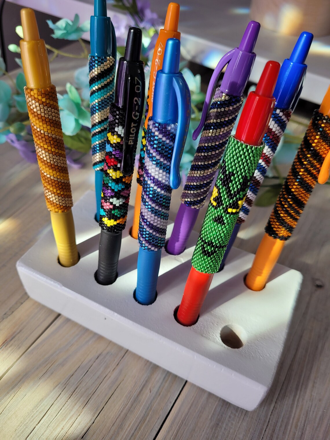 Custom Peyote Beaded G2 Pilot Gel Pens - Etsy