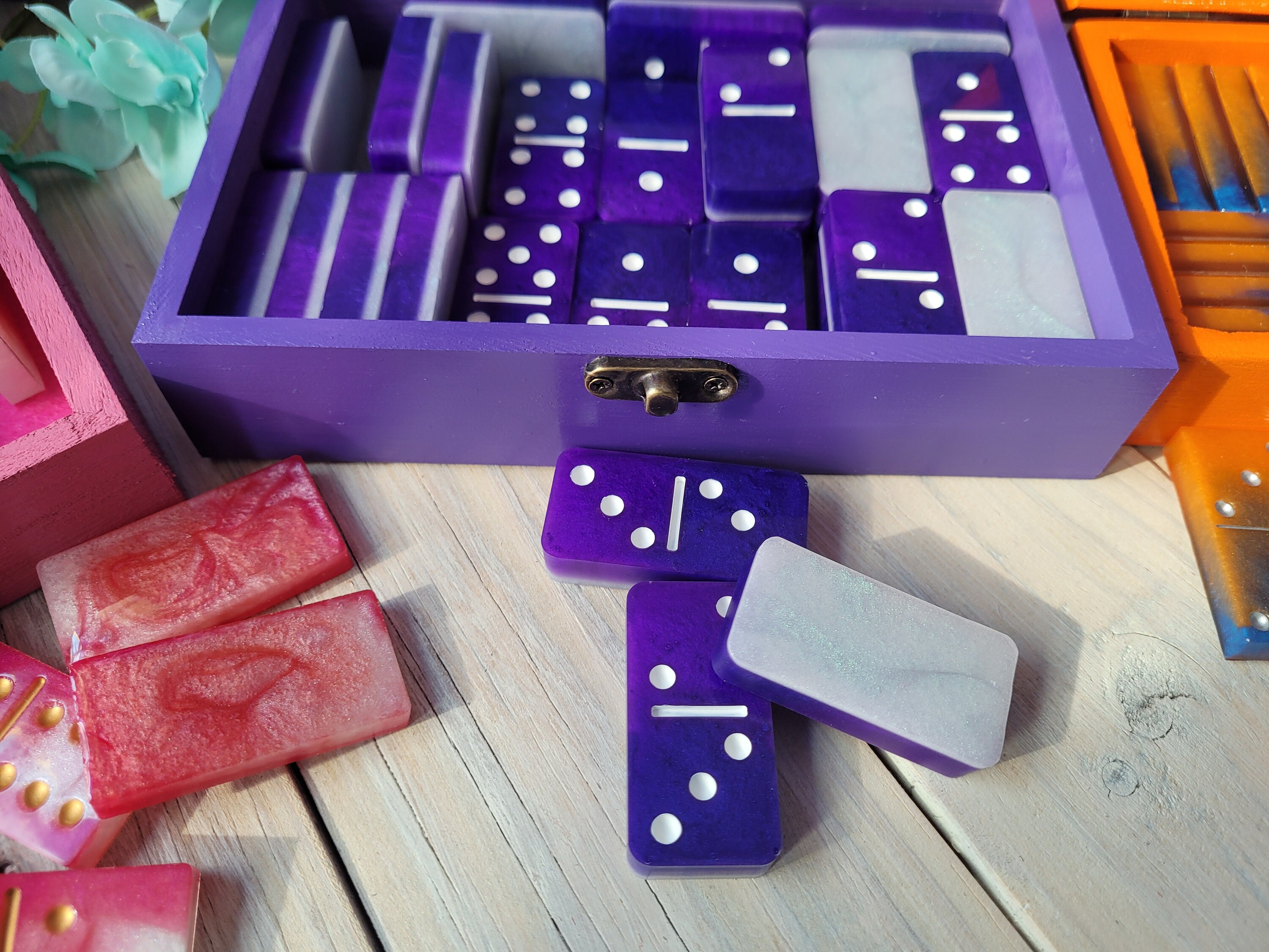 Custom Resin Domino Set(s) - Mexican Train Dominoes - Etsy