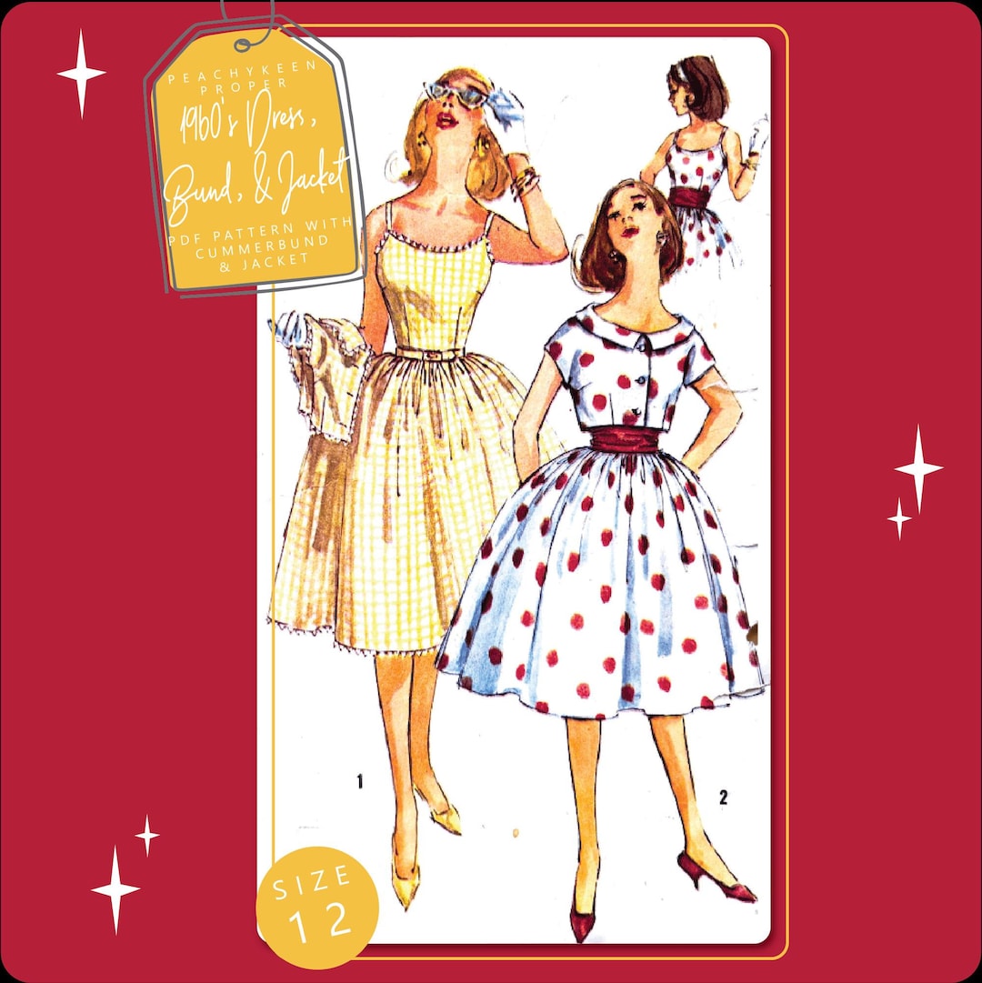 1960s Sundress Vintage Sewing Pattern 3471, 32 Inch Bust, DIGITAL ...