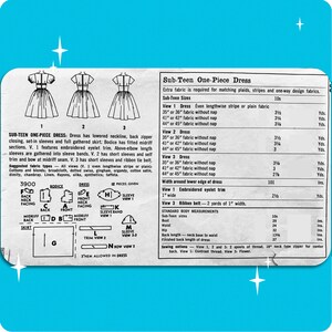 1950s Shelf Bust Party Dress Vintage Sewing Pattern 3900, 29 Inch Bust ...