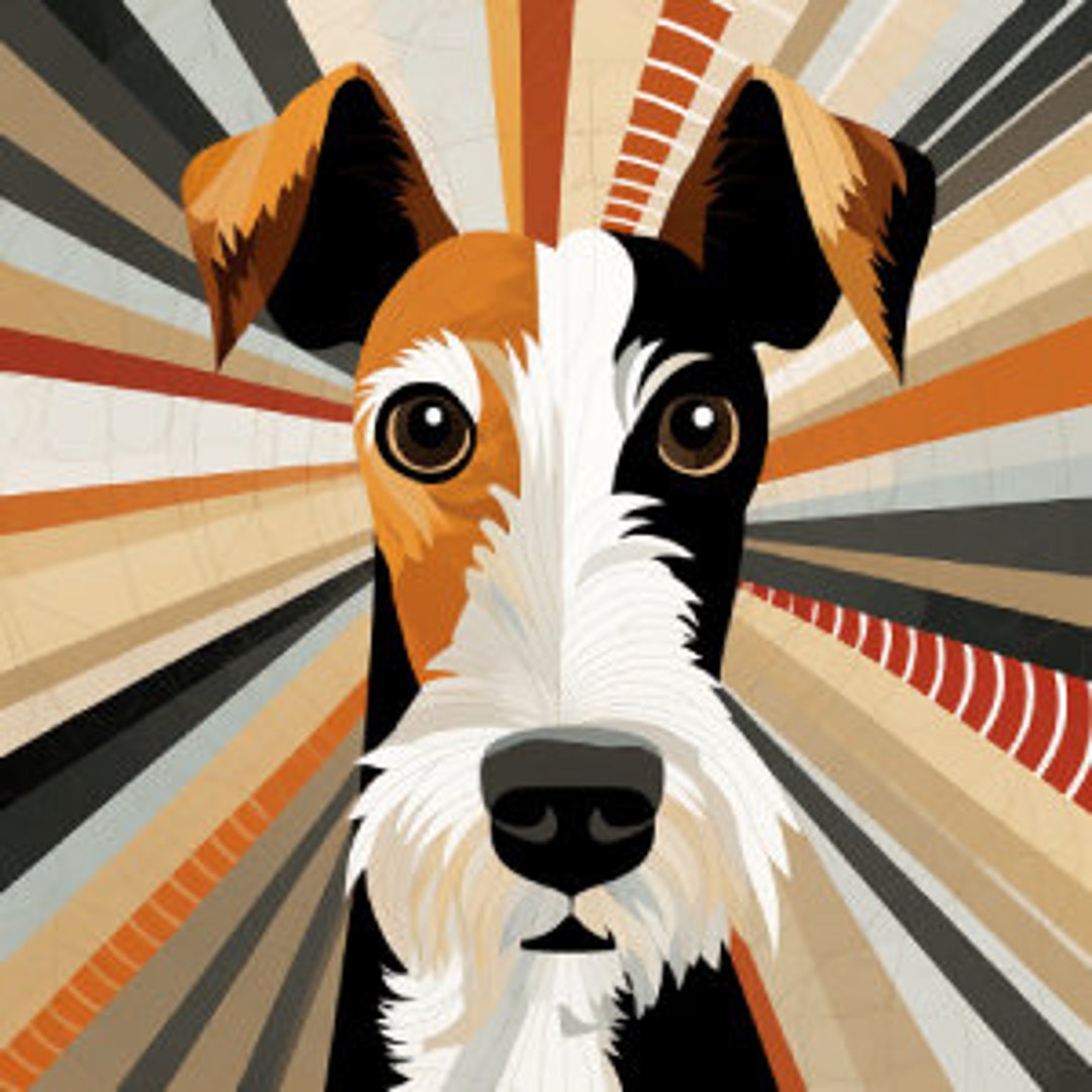 Fox Terrier Printable Digital Download Set Wall Art - Etsy