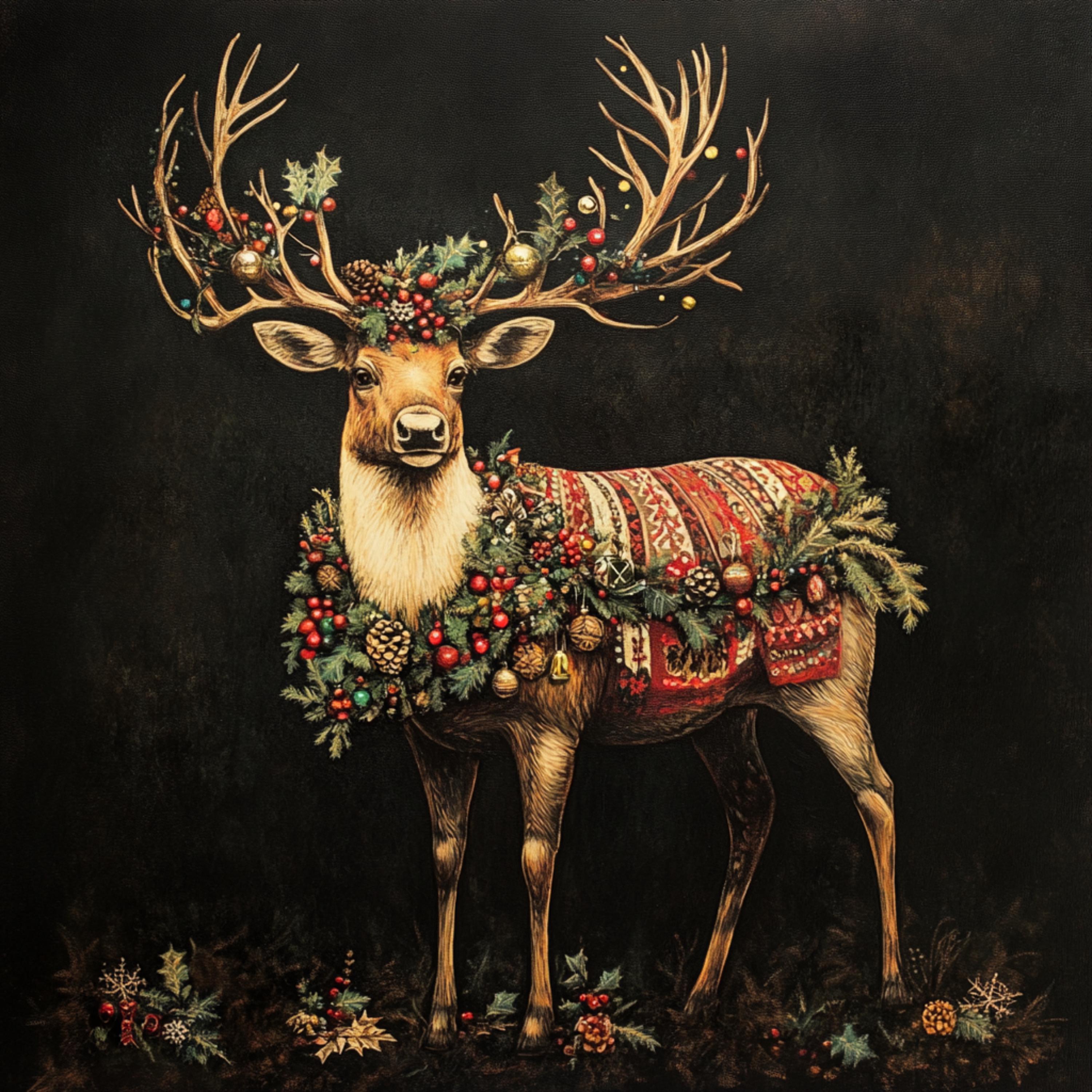 Christmas Reindeer Digital Printable Download - Etsy
