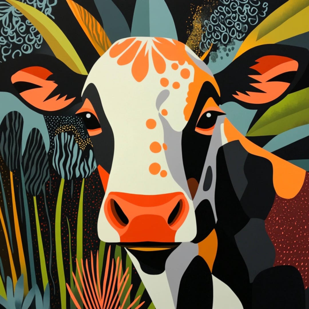 Cow Digital Printable Download Country Farm - Etsy