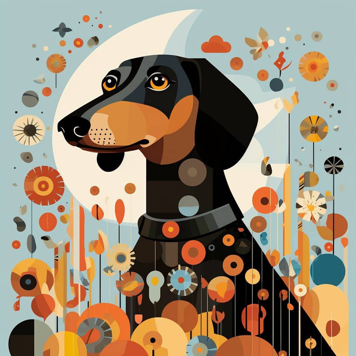 Dachshund Digital Download Printable Art Weiner Dog - Etsy