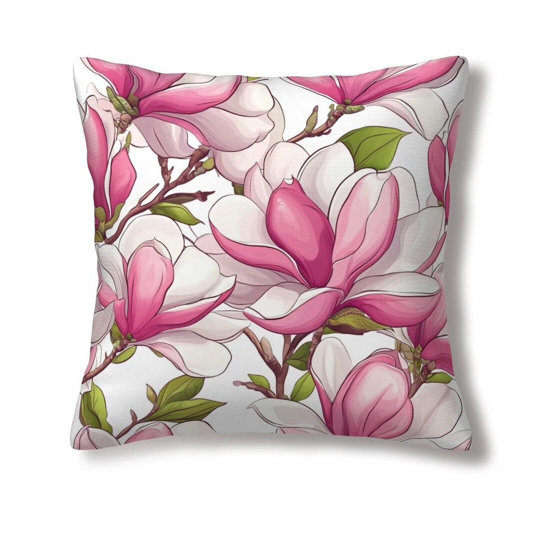 Magnolia Flower All Season Throw Pillow Covers (single-sided Design) - Etsy