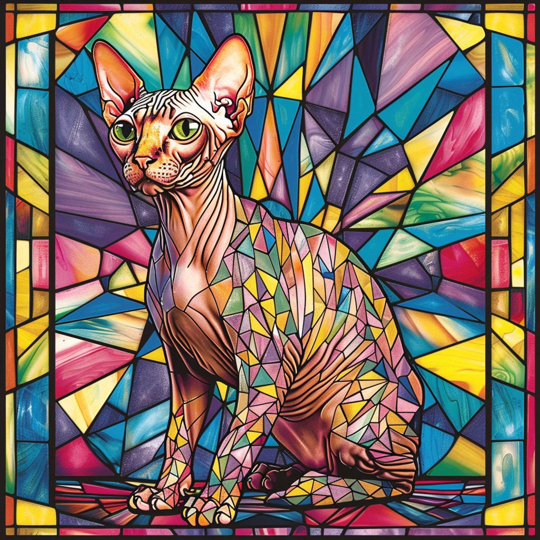 Hairless Cat Printable Digital Download - Etsy