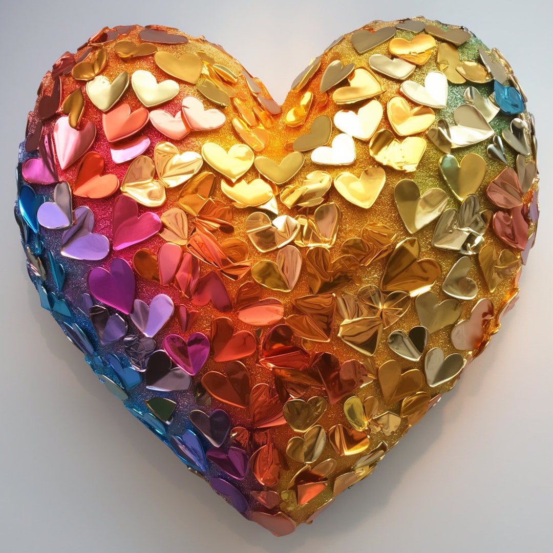 Colorful Hearts Love Printable Digital Download - Etsy