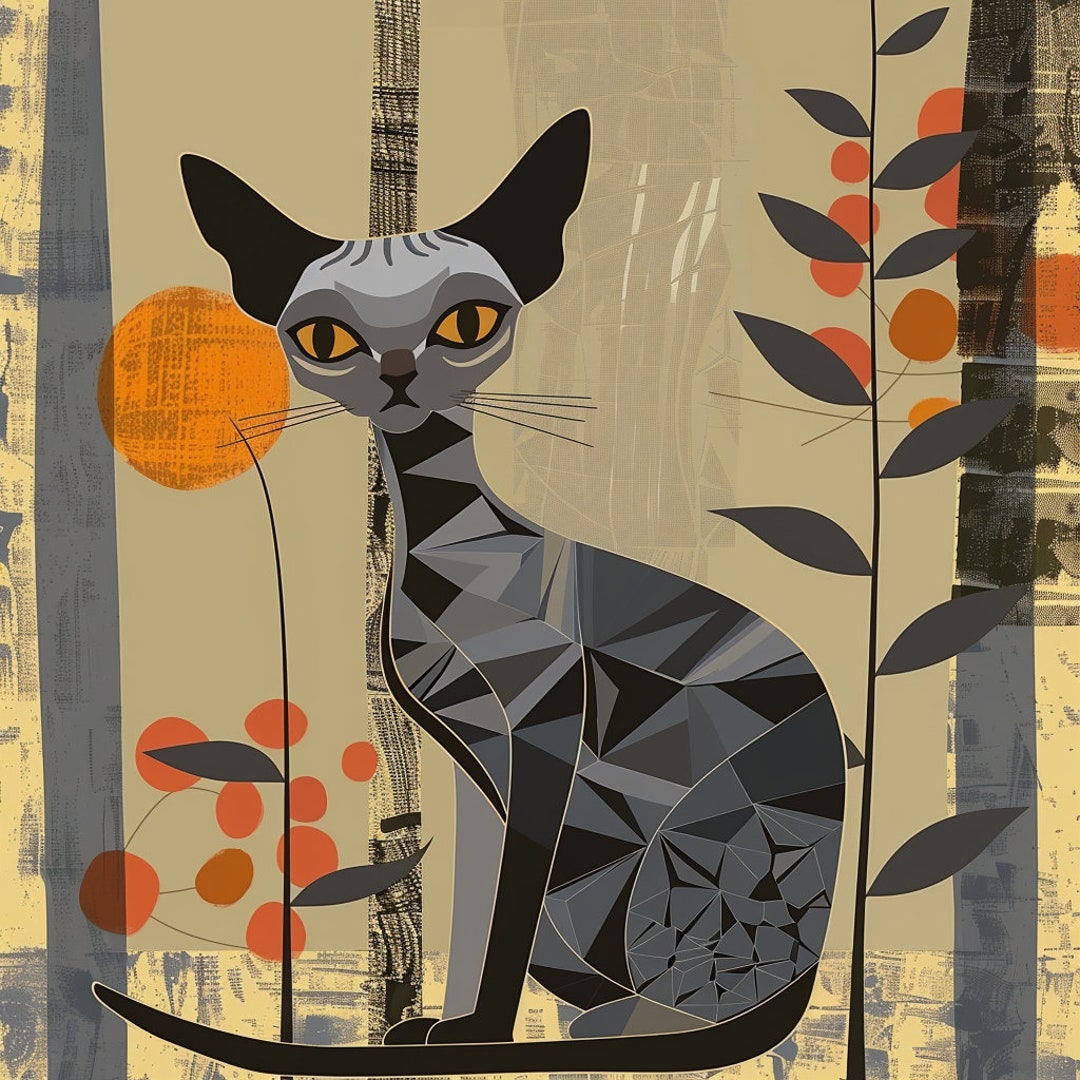 Sphynx Hairless Cat Printable Digital Download - Etsy