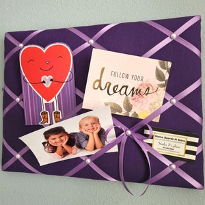 16x12in Purple Fabric Memo, Photo, Vision Board - Etsy