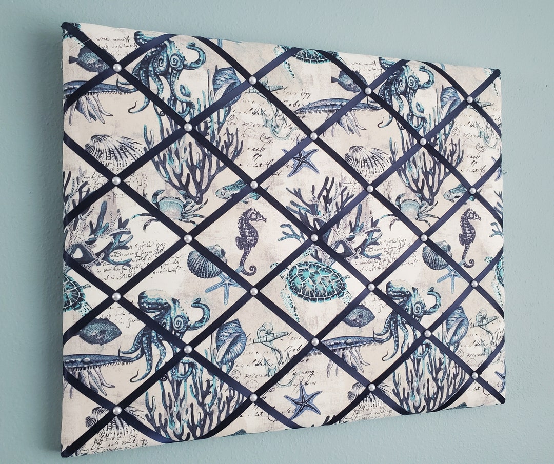 24x20in Ocean Themed Fabric Memo, Photo, Vision Board - Etsy