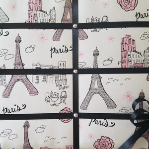 20x10in Paris Themed Fabric Memo, Photo, Vision Board - Etsy