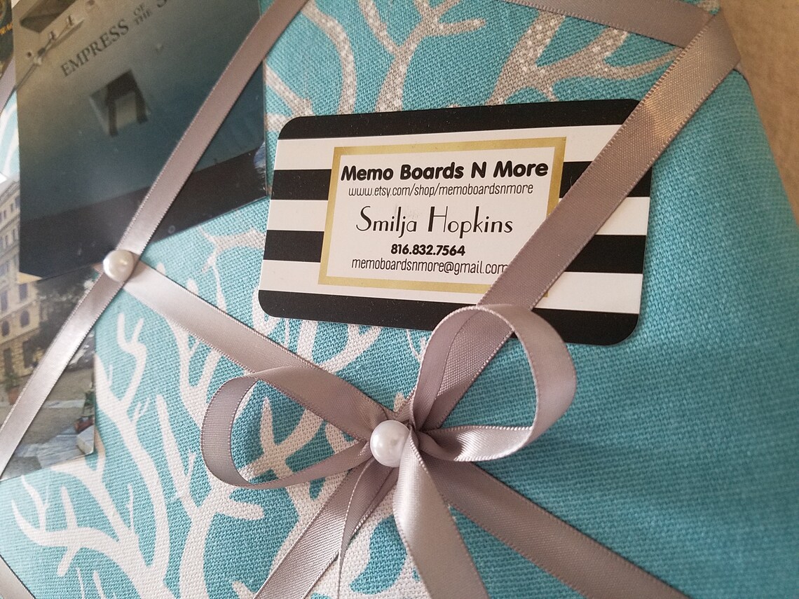 Ocean Themed Fabric Memo Photo Vision Board - Etsy