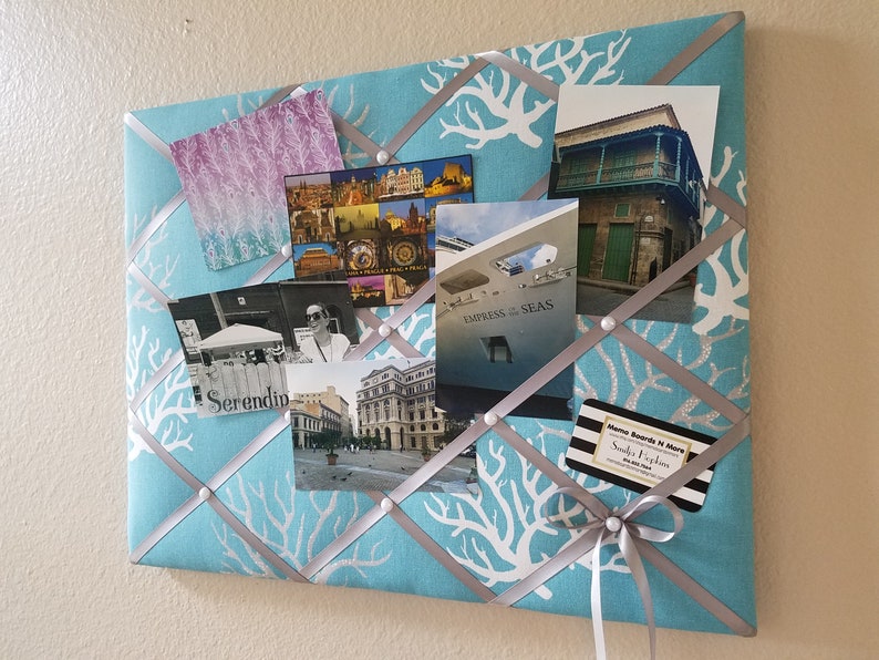 Ocean Themed Fabric Memo Photo Vision Board - Etsy