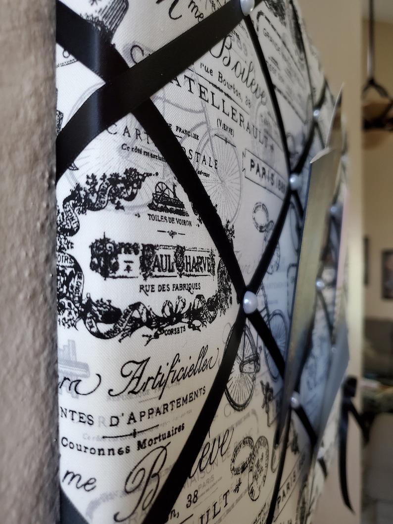 Paris Themed Fabric Memo / Photo / Vision Board | Etsy