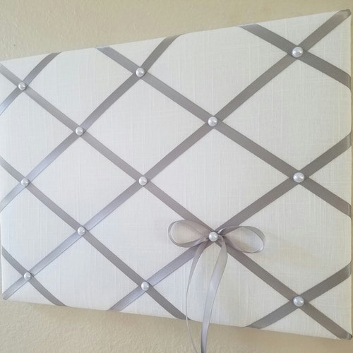 Navy Linen Fabric Memo / Photo / Vision Board - Etsy