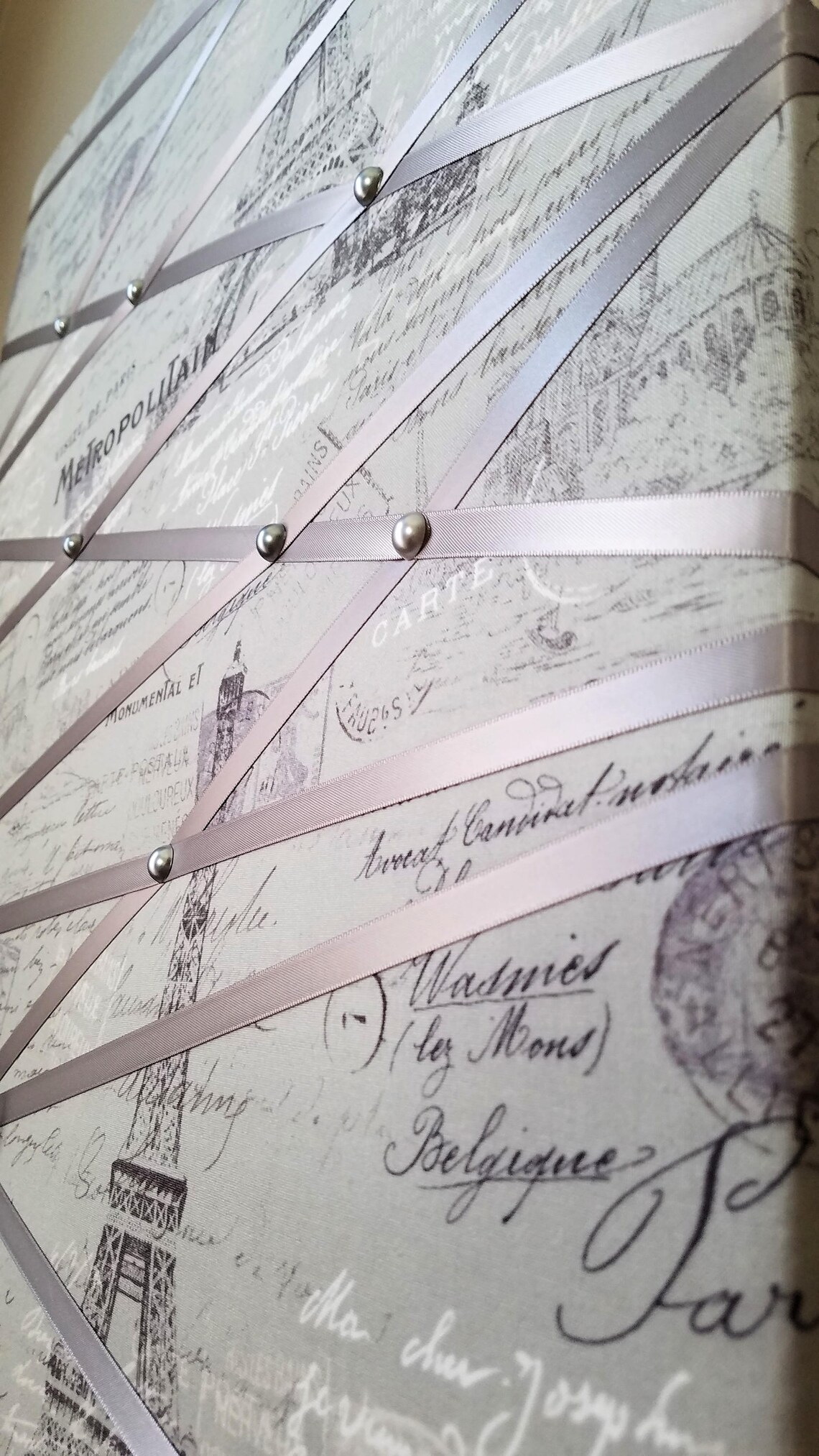 Paris Themed Fabric Memo Photo Vision Board - Etsy