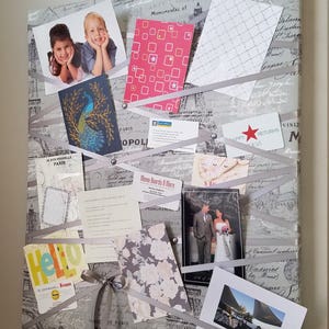 Paris Themed Fabric Memo Photo Vision Board - Etsy