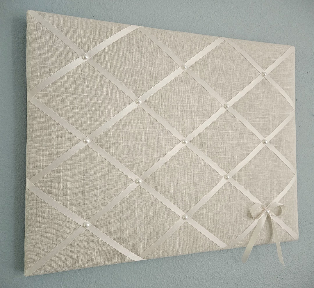Light Beige Linen Fabric Memo, Photo, Vision Board - Etsy