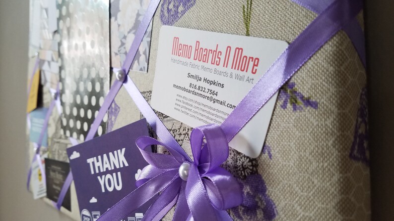 Lavender Themed Fabric Photo Memo Vision Board - Etsy