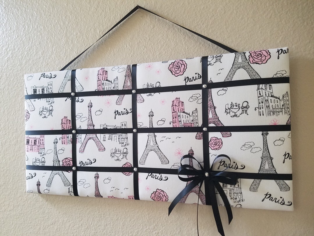 20x10in Paris Themed Fabric Memo, Photo, Vision Board - Etsy