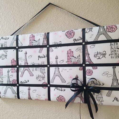 Paris Themed Fabric Memo / Photo / Vision Board - Etsy