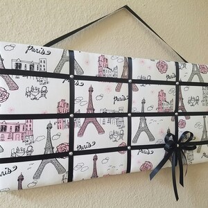 20x10in Paris Themed Fabric Memo, Photo, Vision Board - Etsy