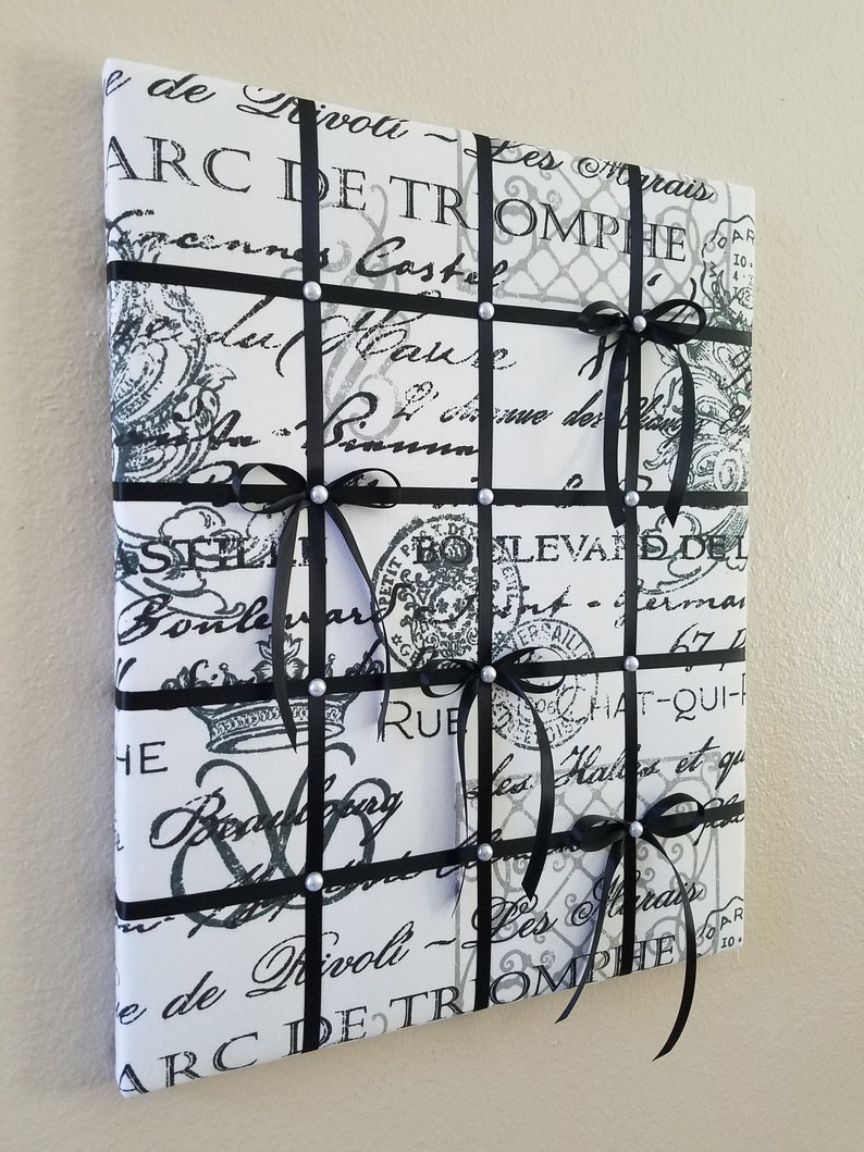Paris Themed Fabric Memo Photo Vision Board | Etsy
