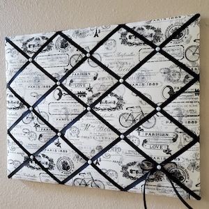 Paris Themed Fabric Memo / Photo / Vision Board - Etsy