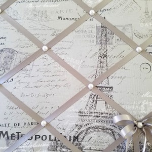Paris Themed Fabric Memo / Photo / Vision Board - Etsy