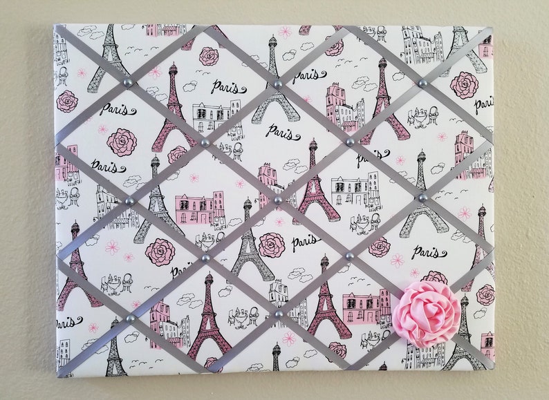 Paris Themed Fabric Memo / Photo Vision Board - Etsy