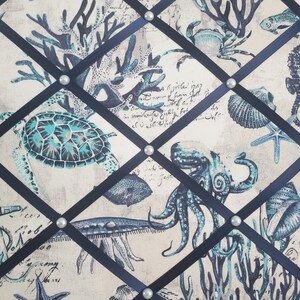 24x20in Ocean Themed Fabric Memo, Photo, Vision Board - Etsy