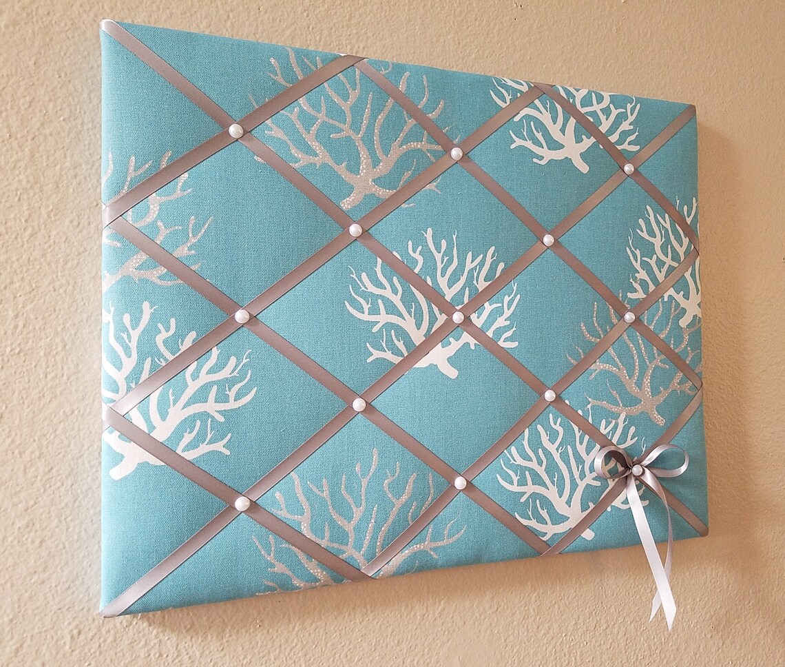 Ocean Themed Fabric Memo Photo Vision Board - Etsy