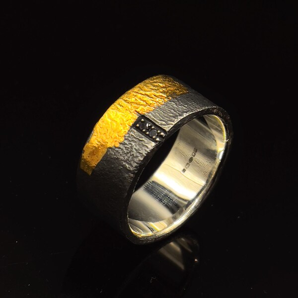 Rustic Diamond Ring - Etsy